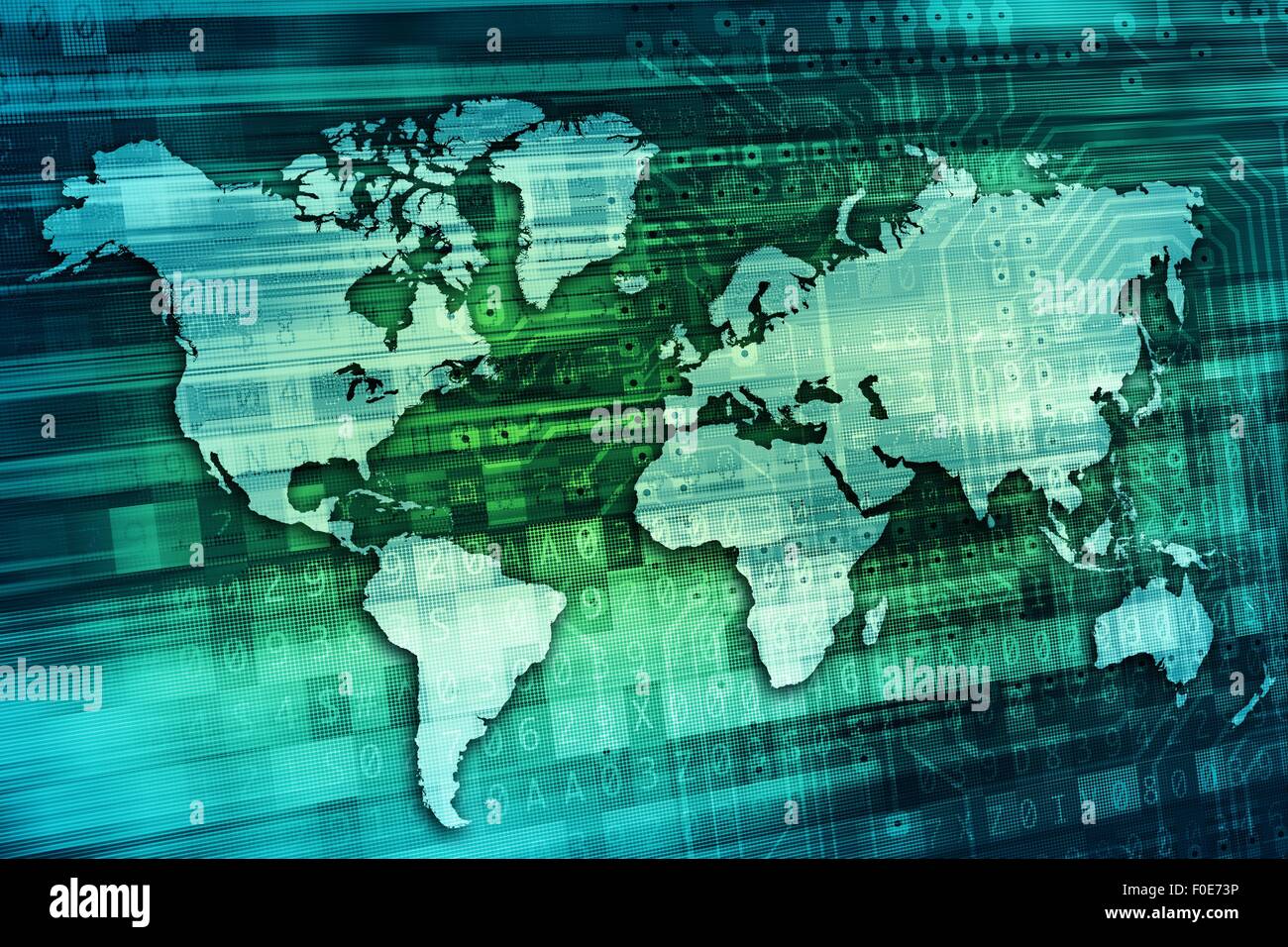 Digital World Background Concept Illustration Stock Photo - Alamy