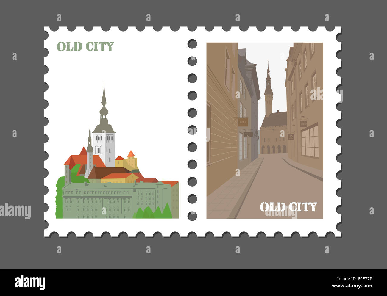 Vintage city logo hi-res stock photography and images - Alamy