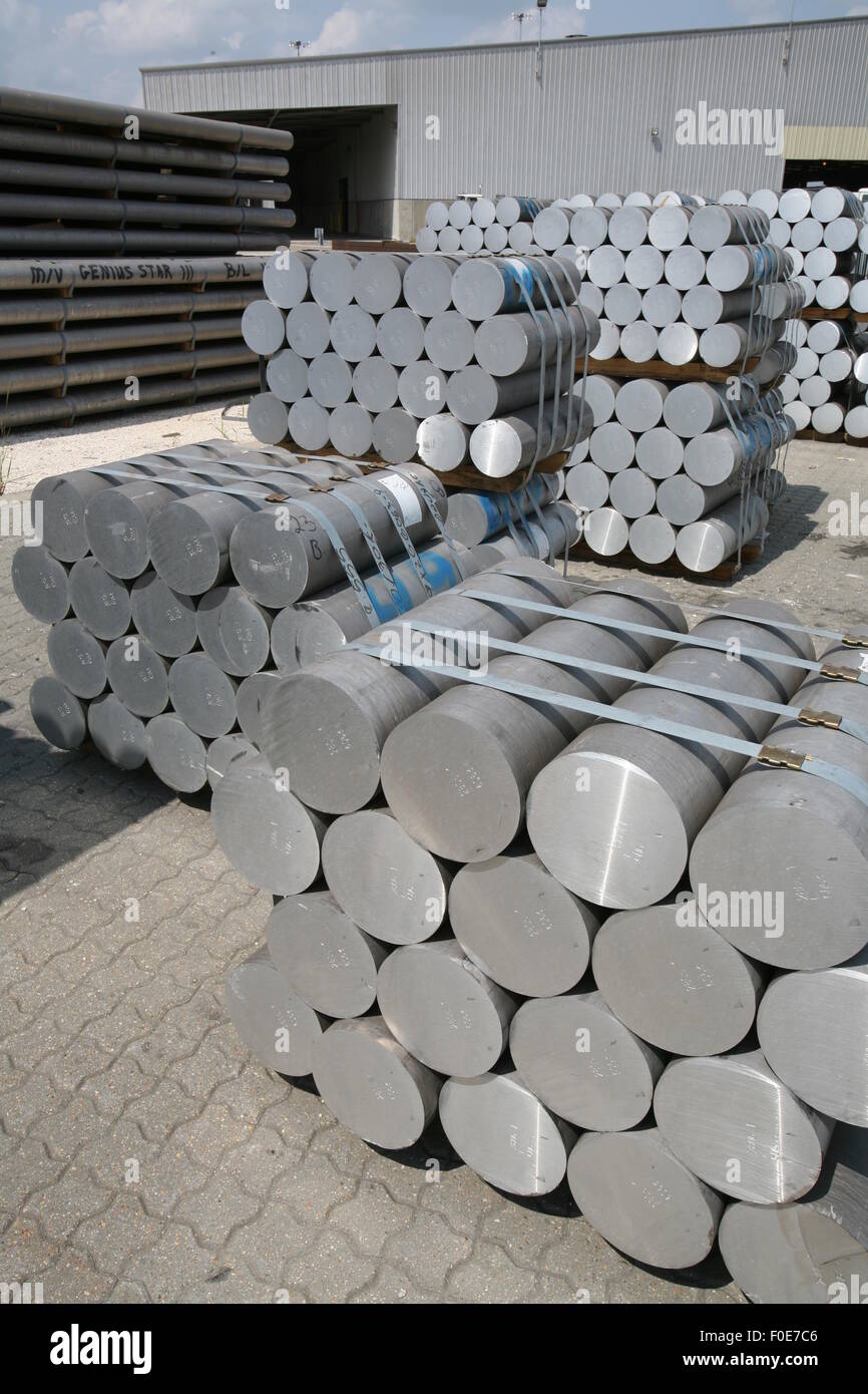 aluminum ingots in warehouse Stock Photo - Alamy