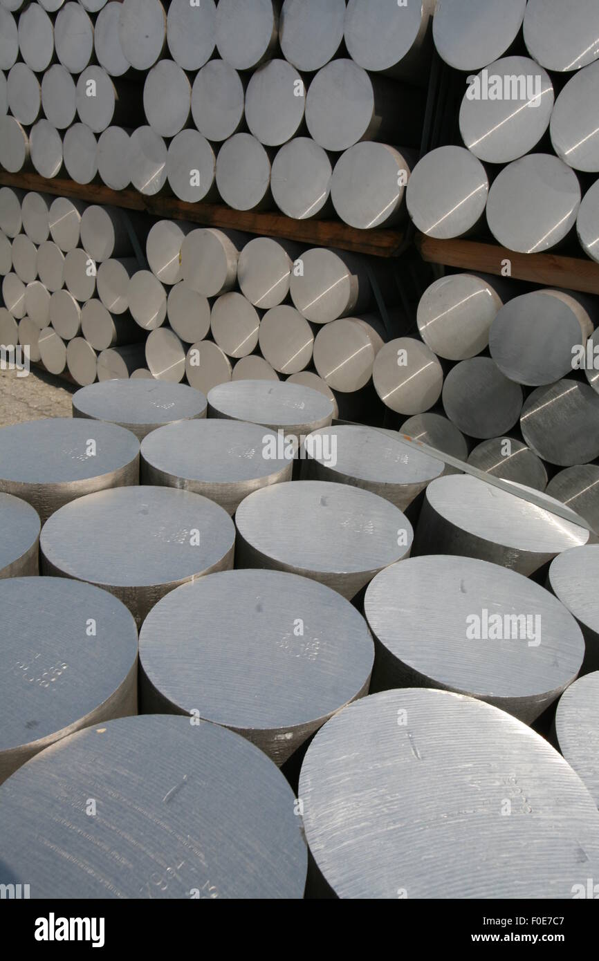 aluminum ingots in warehouse Stock Photo - Alamy