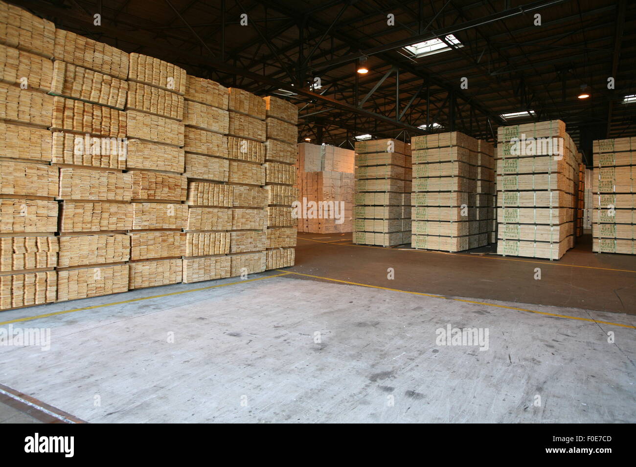 lumber in warehouse Stock Photo - Alamy