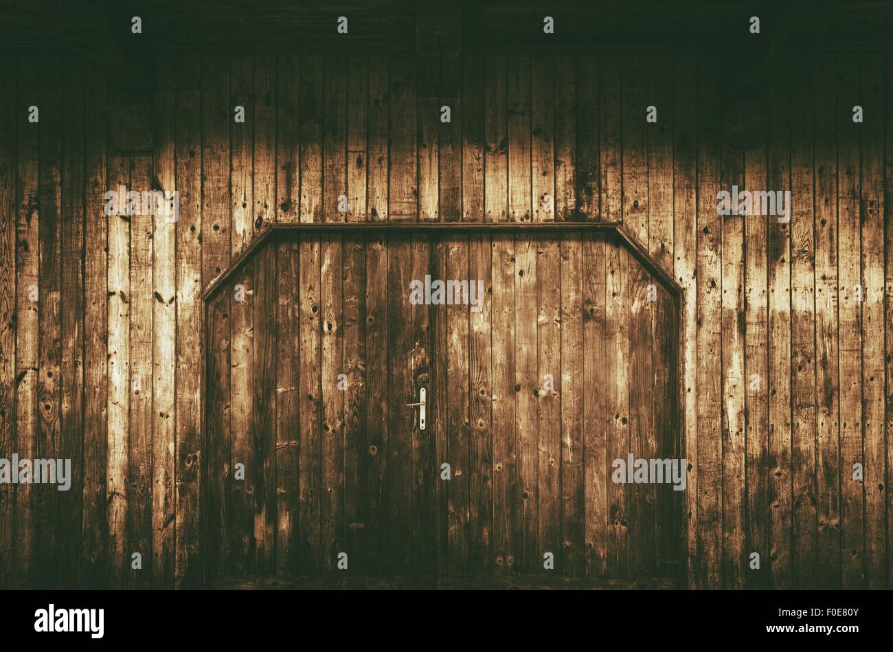 Old Wooden Gate with Doors. Aged Wood Barn Wall Stock Photo - Alamy