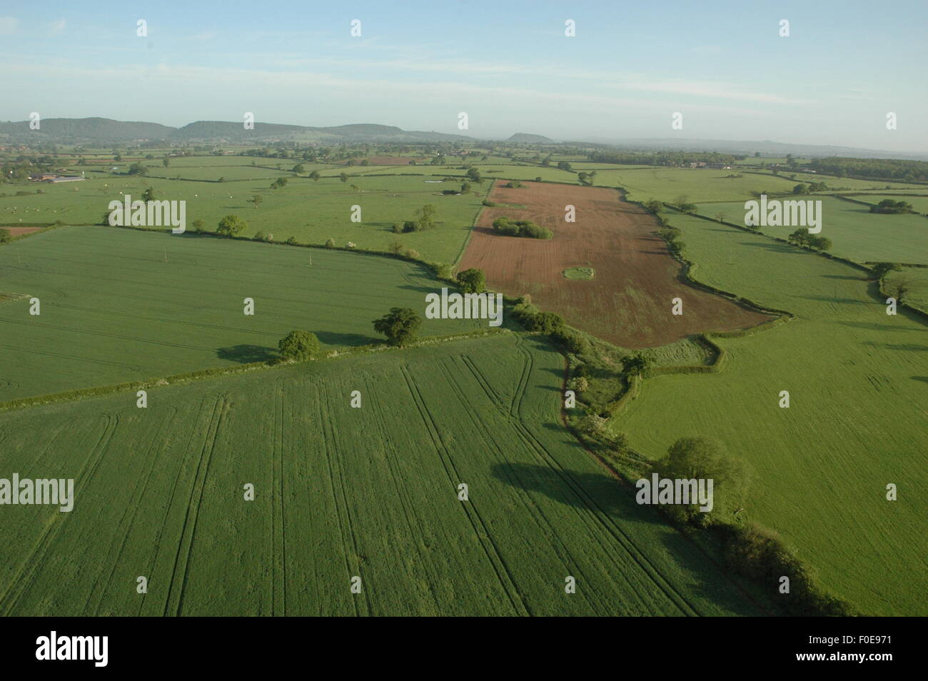 Low Flight above English Countryside Stock Photo - Alamy