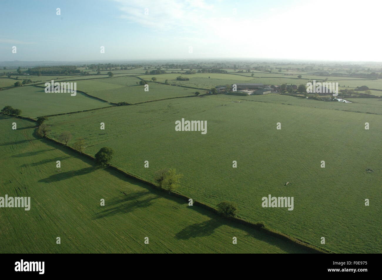 Low Flight above English Countryside Stock Photo - Alamy