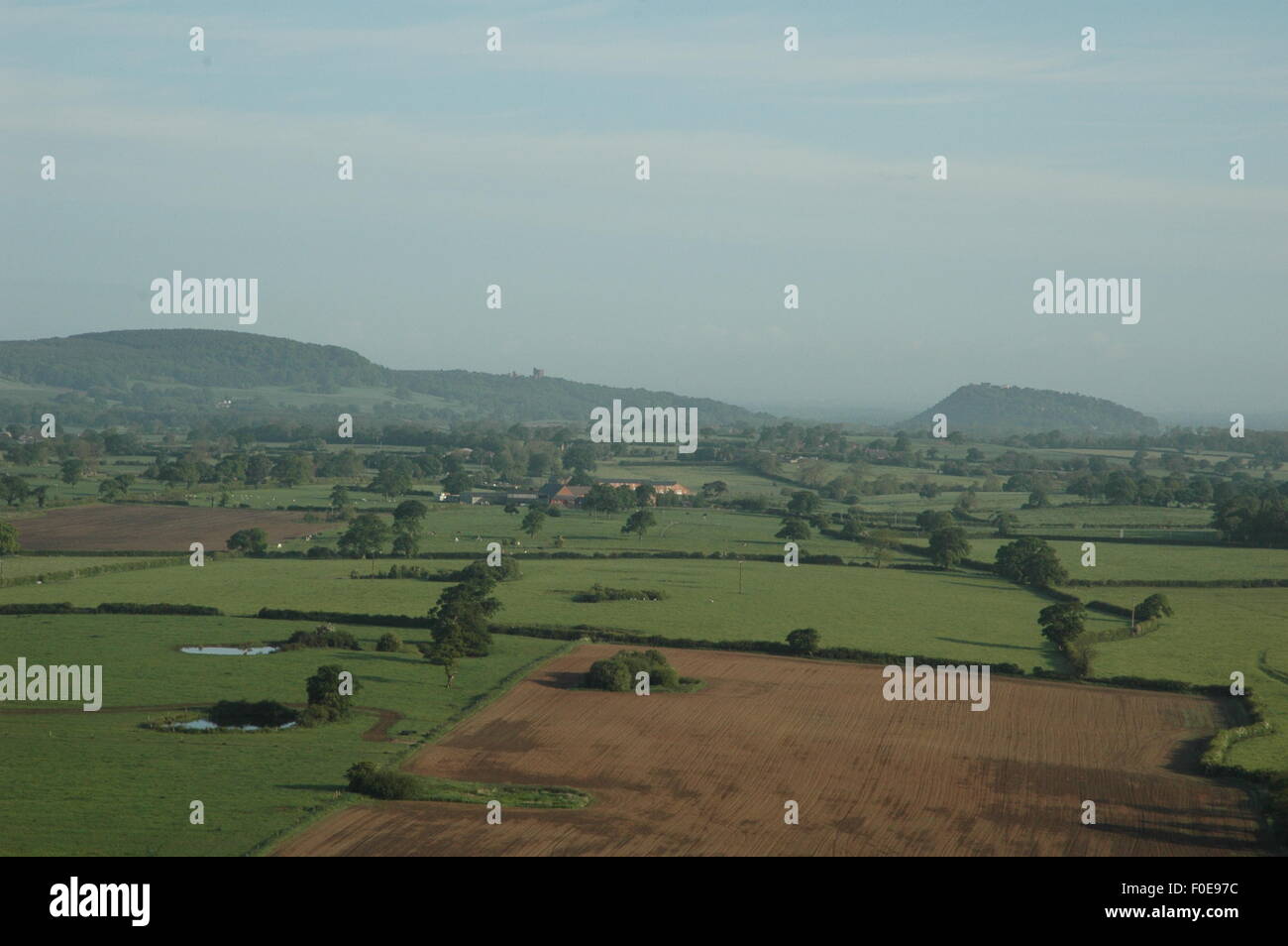 Low Flight above English Countryside Stock Photo - Alamy