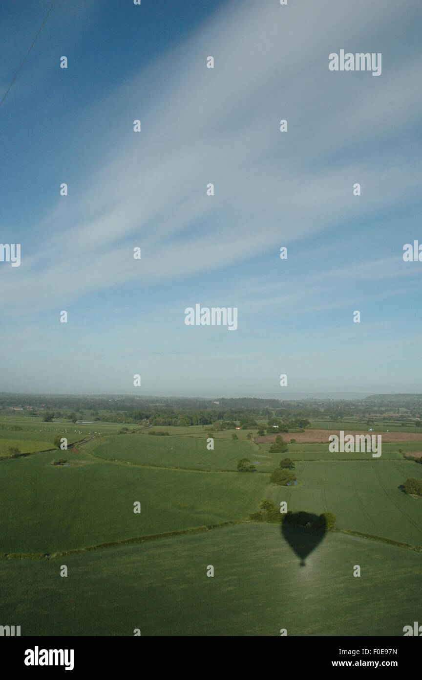 Low Flight above English Countryside Stock Photo - Alamy