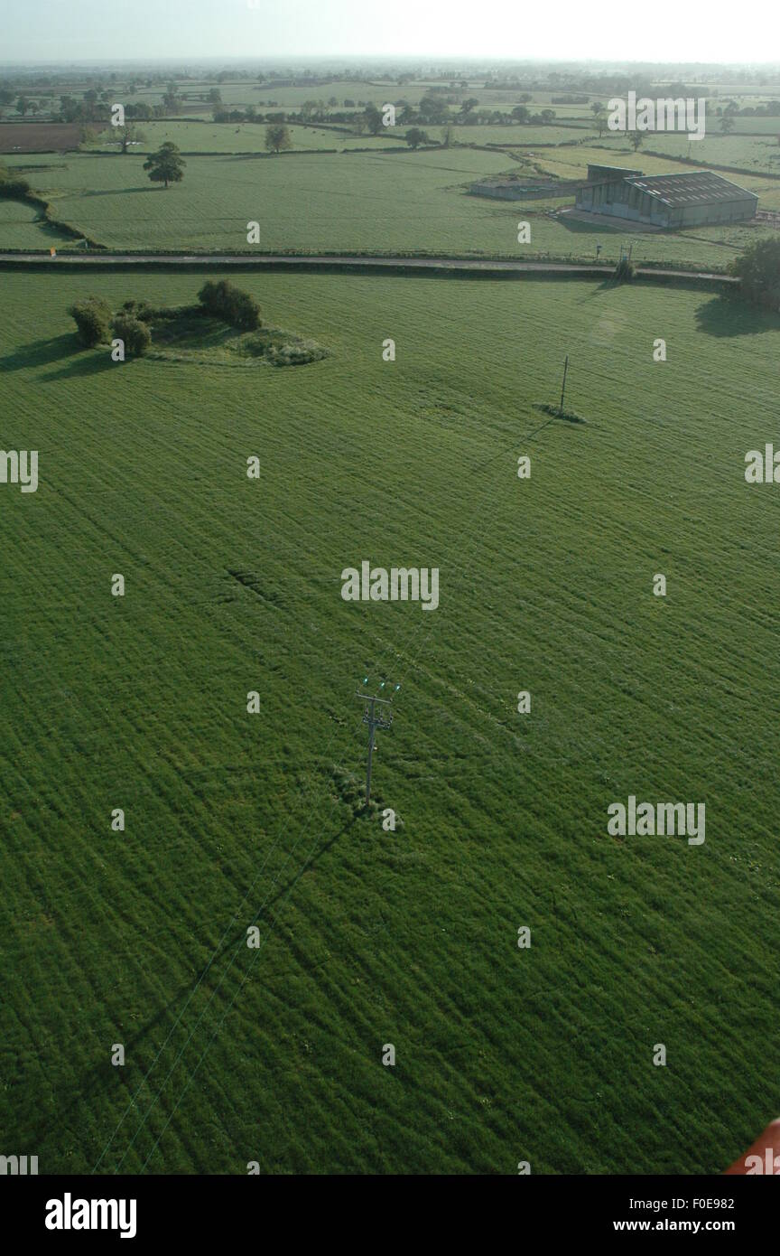 Low Flight above English Countryside Stock Photo - Alamy