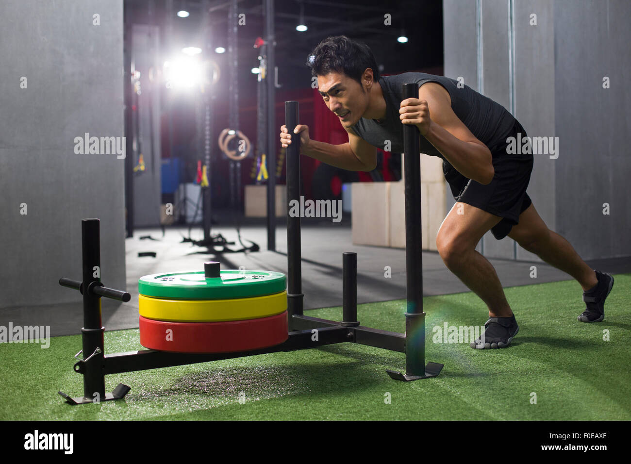 Pushing holding effort walking hi-res stock photography and images - Alamy