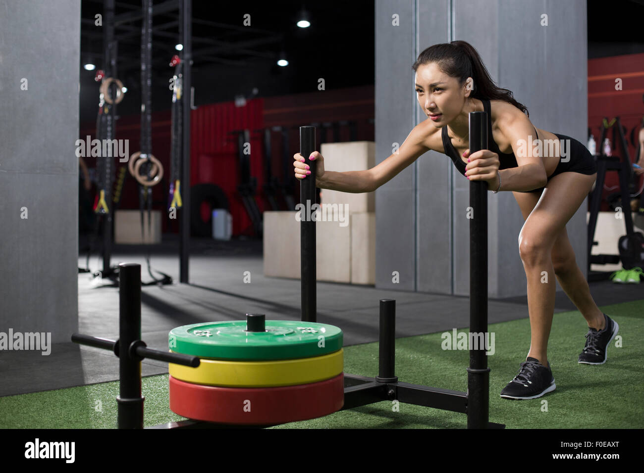 Pushing holding effort walking hi-res stock photography and images - Alamy