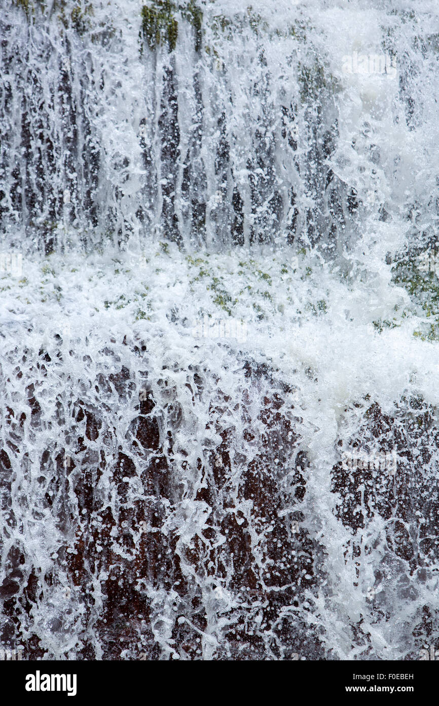 Detail of the Angel Falls waterfall in the Canaima National Park ...