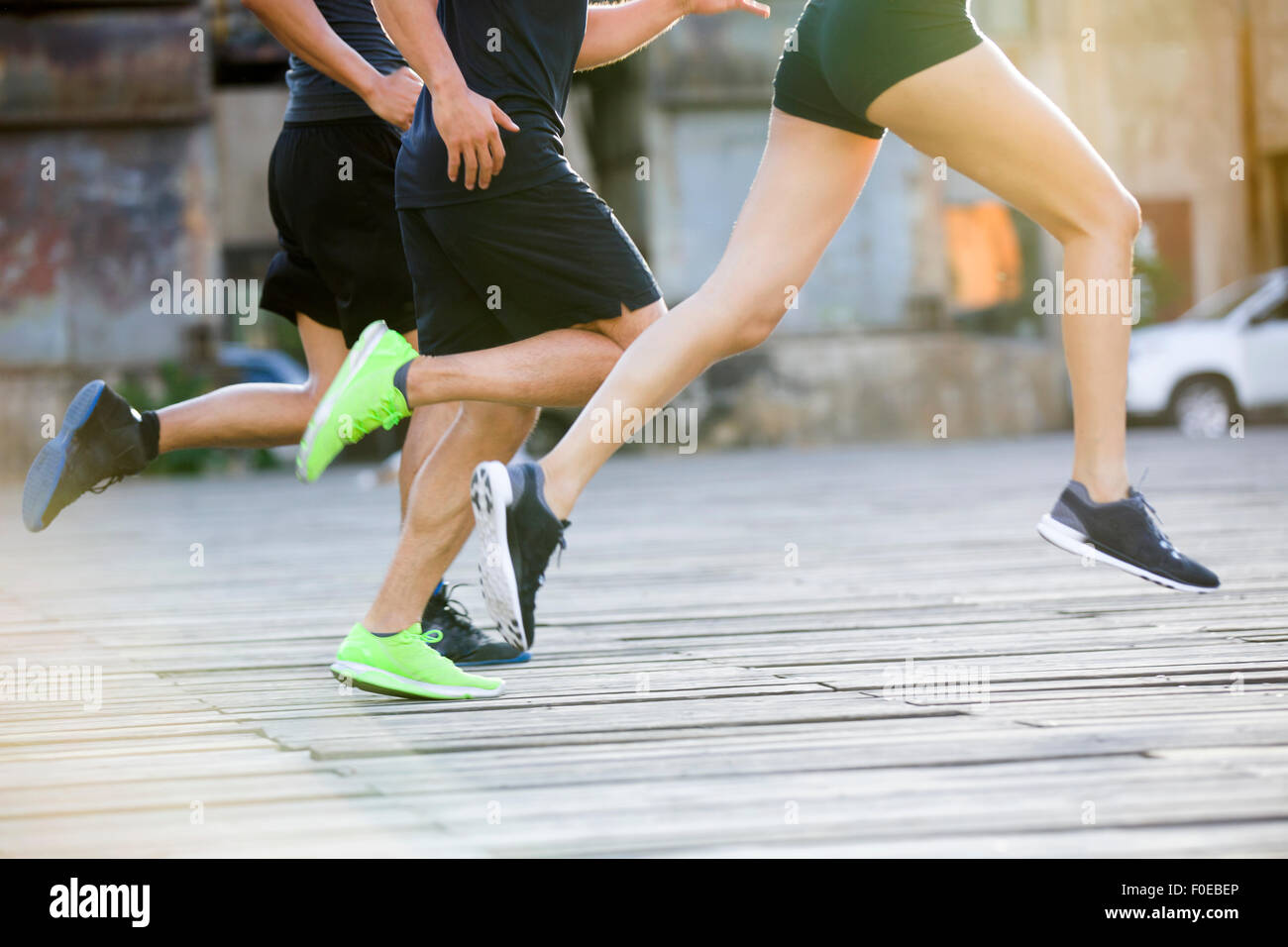 Joggers legs on road hi-res stock photography and images - Alamy