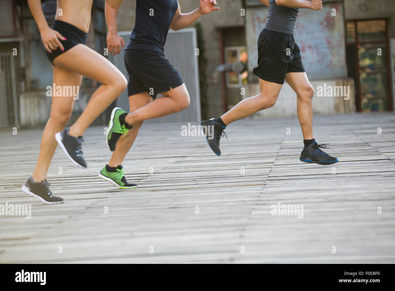 Joggers legs on road hi-res stock photography and images - Alamy