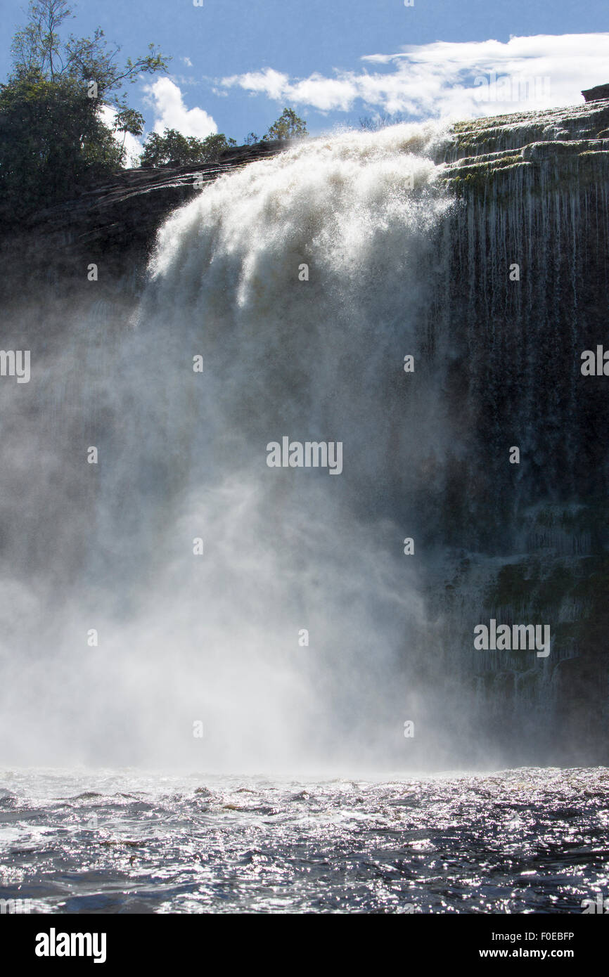 Beautiful Waterfall in the Canaima Lagoon, Canaima National Park, South ...