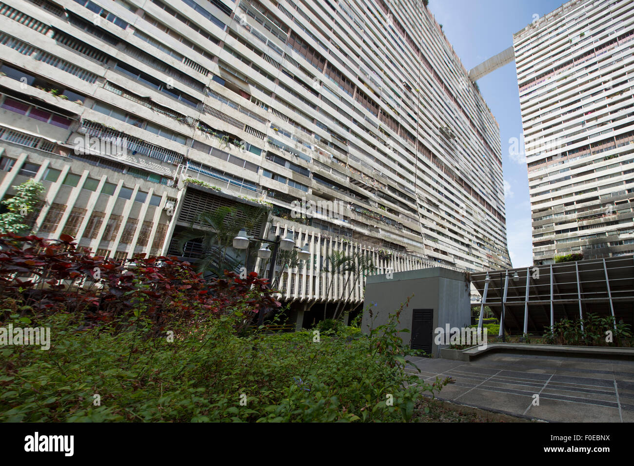 Massive residential building in downtown of Caracas. Venezuela Stock ...