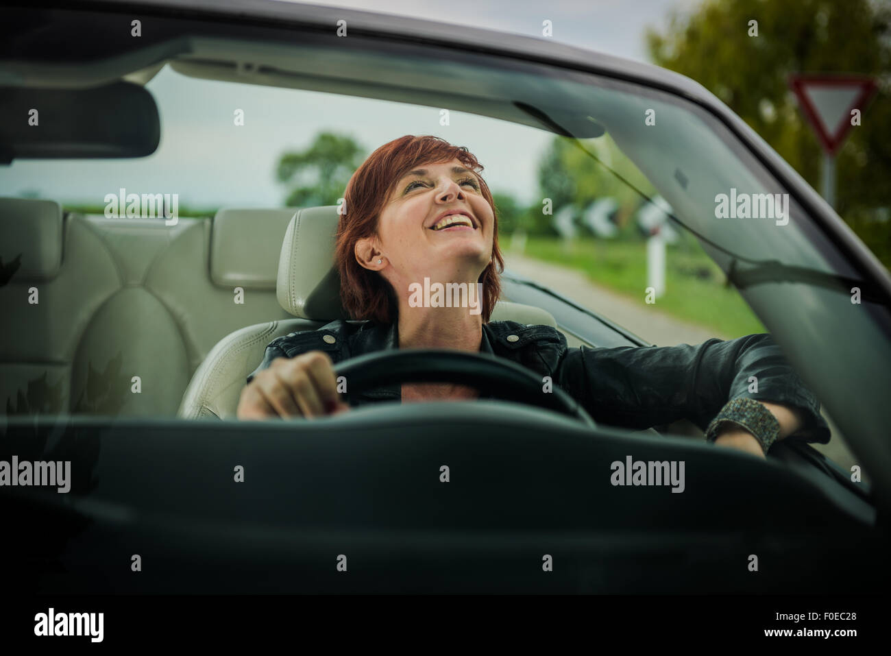 Car driving journey woman hi-res stock photography and images - Alamy
