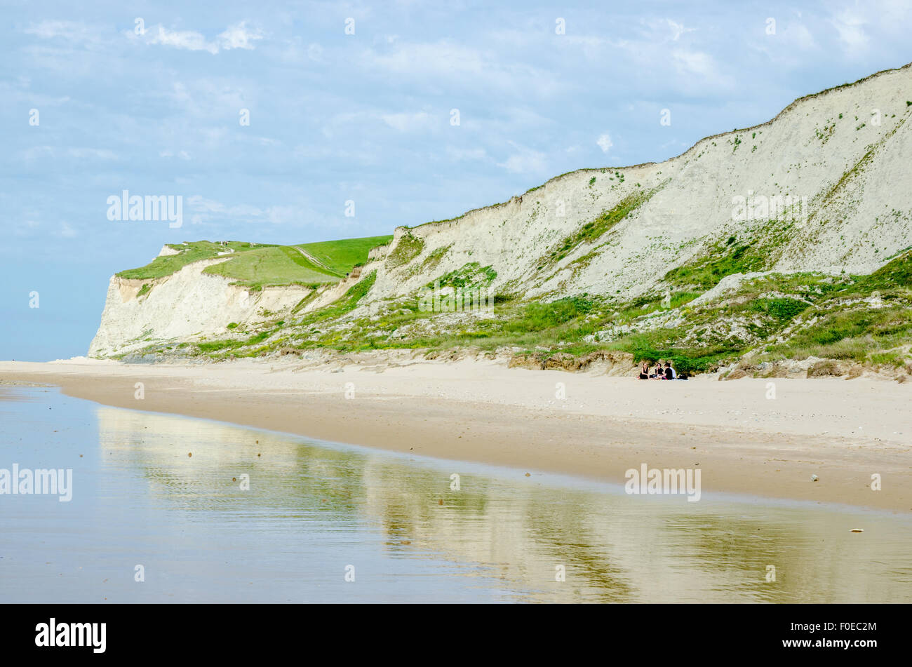 Cap Blanc Nez cliff near Escalles and Calais, Pas-de-Calais, France ...