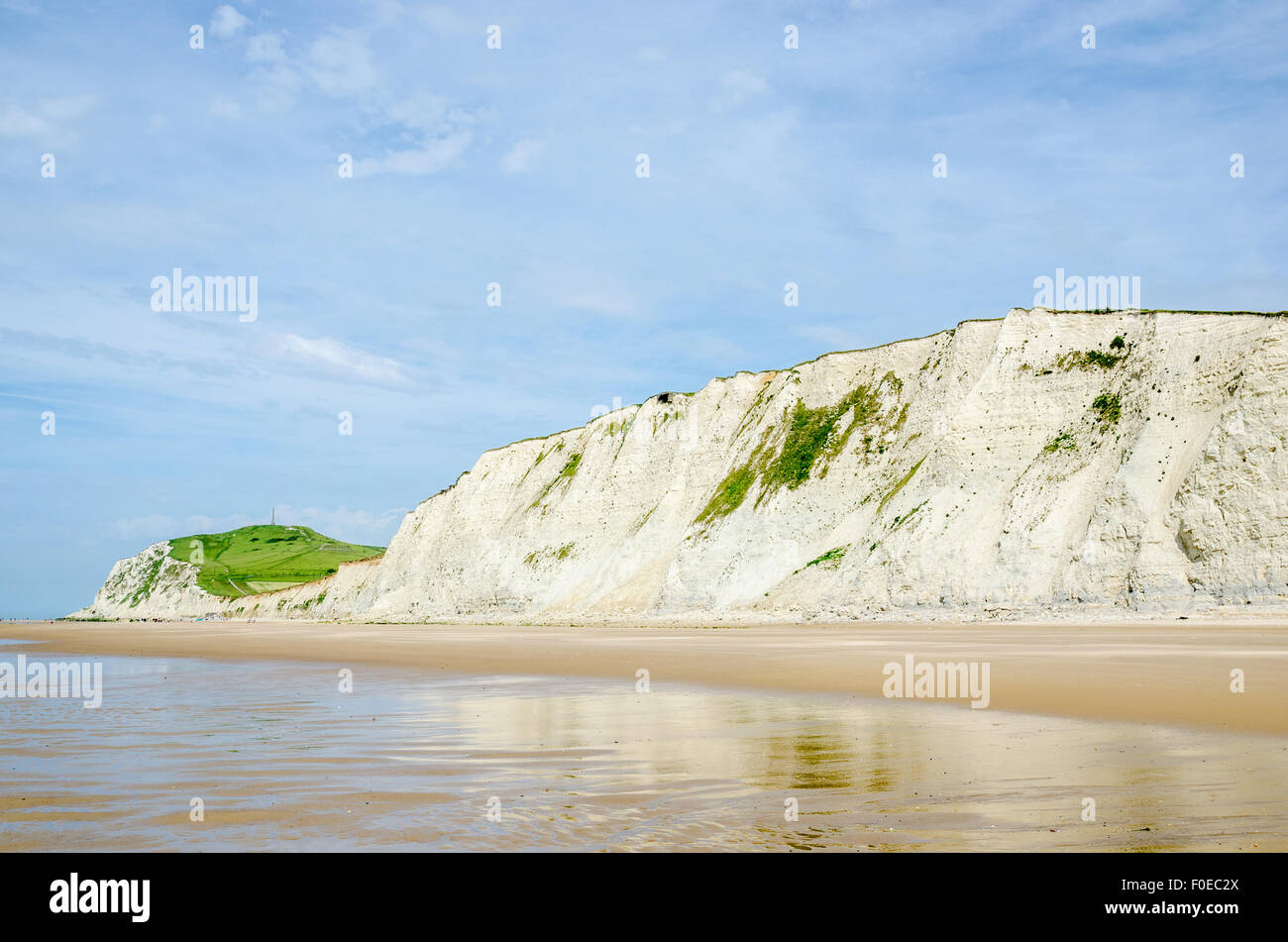 Cap Blanc Nez cliff near Escalles and Calais, Pas-de-Calais, France ...