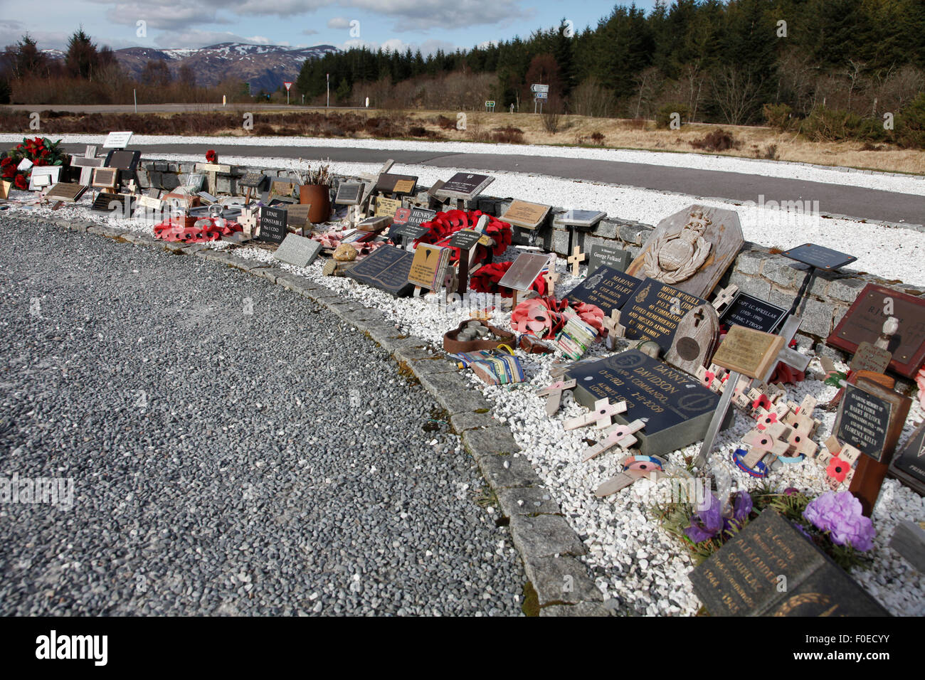 Memorial garden Commando monument Lochaber Stock Photo - Alamy
