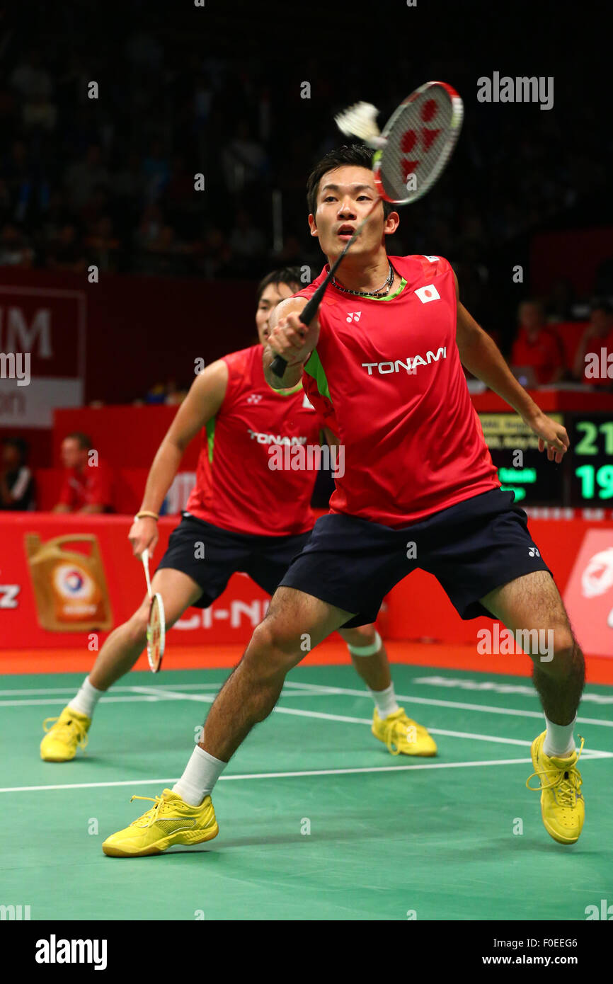 Istora Senayan Arena, Jakarta, Indonesia. 13th Aug, 2015. Keigo Sonoda ...