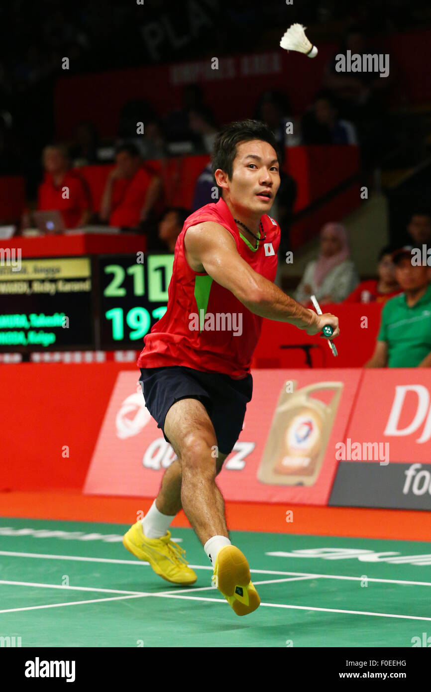 Istora Senayan Arena, Jakarta, Indonesia. 13th Aug, 2015. Keigo Sonoda ...