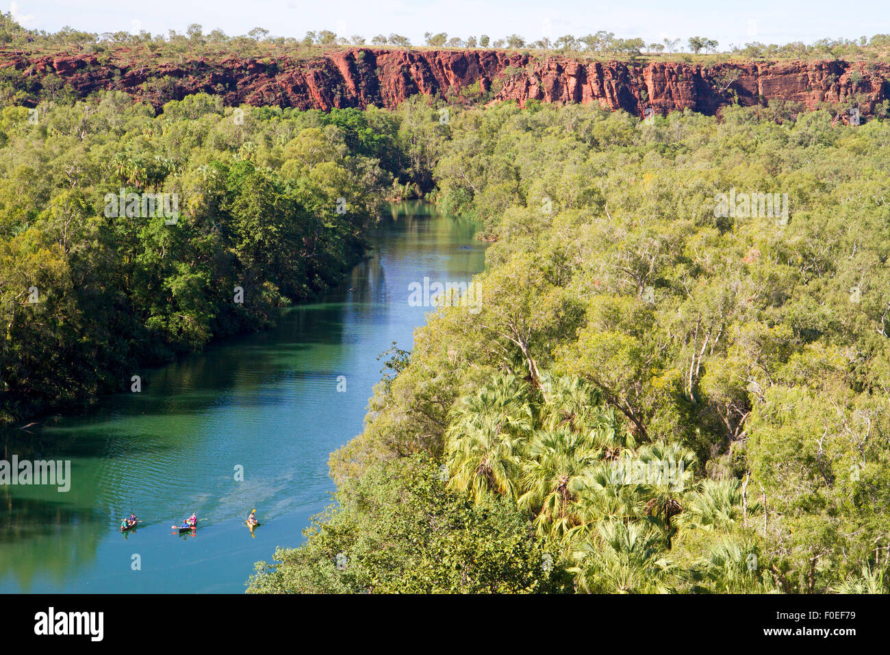 Kayaking in Lawn Hill Gorge Stock Photo - Alamy