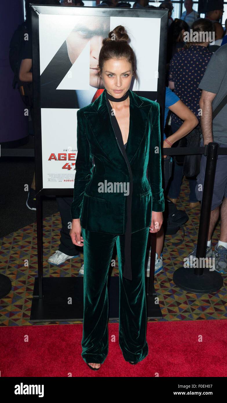 New York, NY, USA. 13th Aug, 2015. Hannah Ware at arrivals for AGENT 47 ...