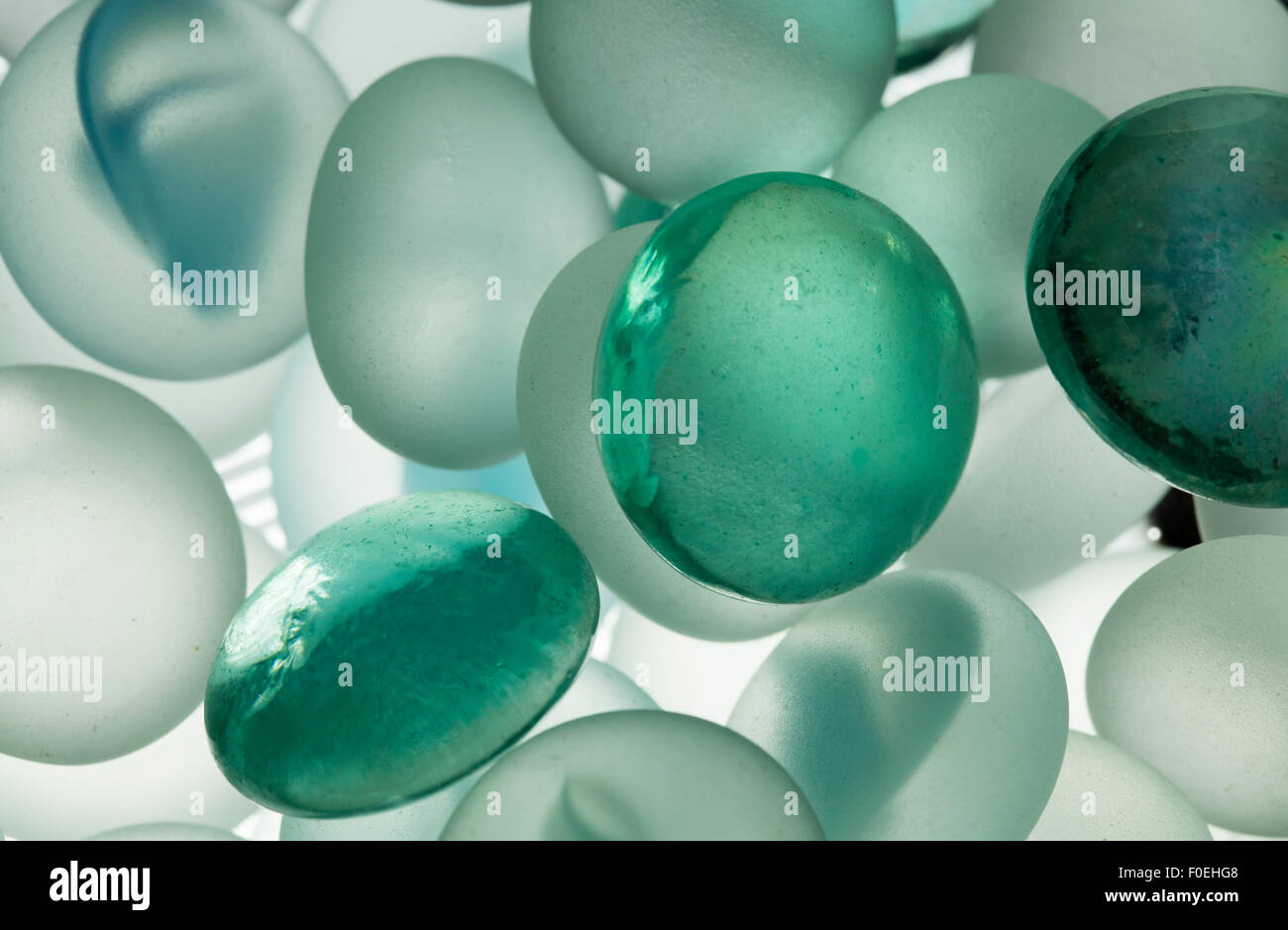 Colorful glass spheres giving an underwater bubble effect Stock Photo ...