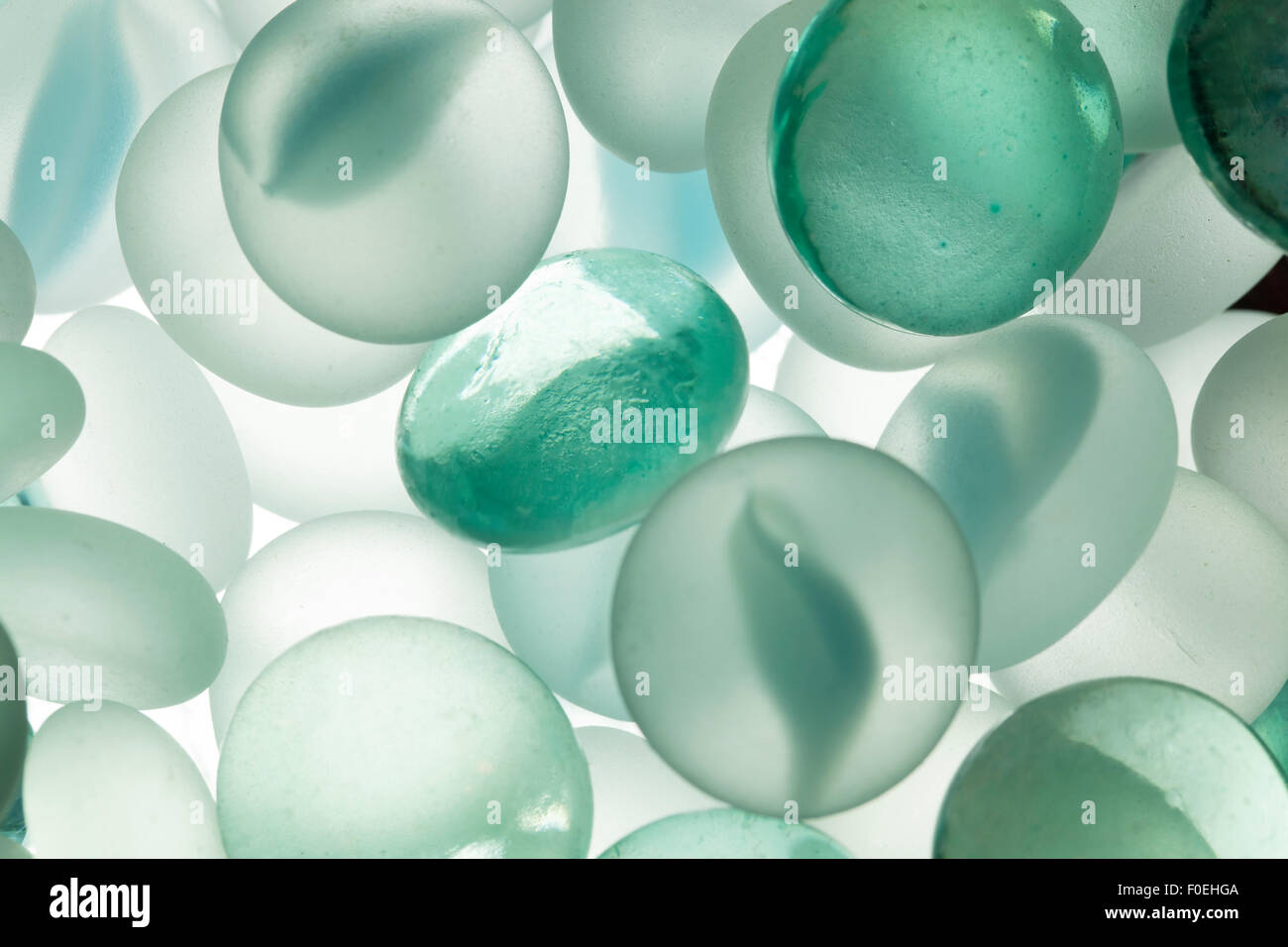 Colorful glass spheres giving an underwater bubble effect Stock Photo ...