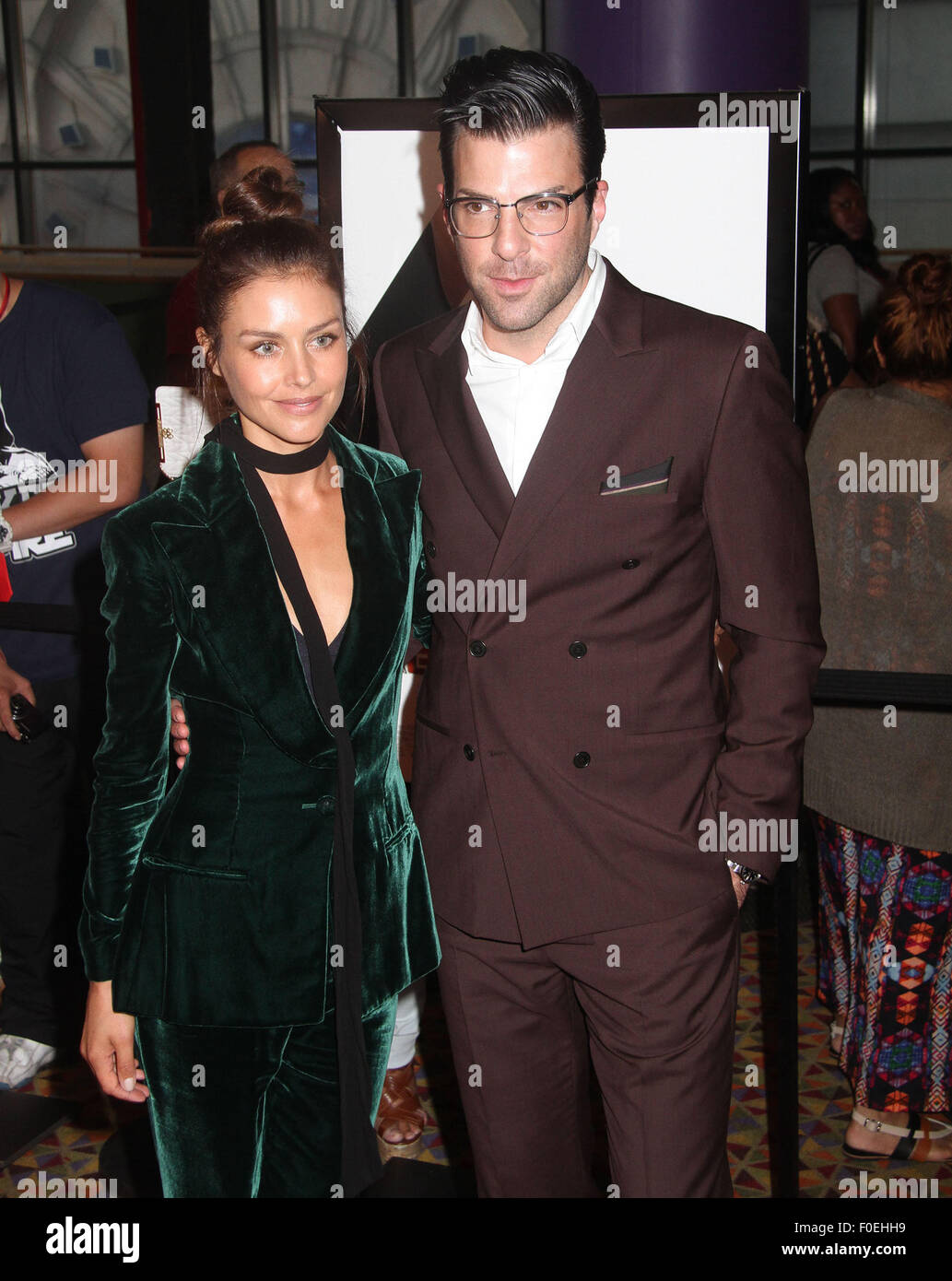 New York, New York, USA. 13th Aug, 2015. Actors HANNAH WARE and ZACHARY ...