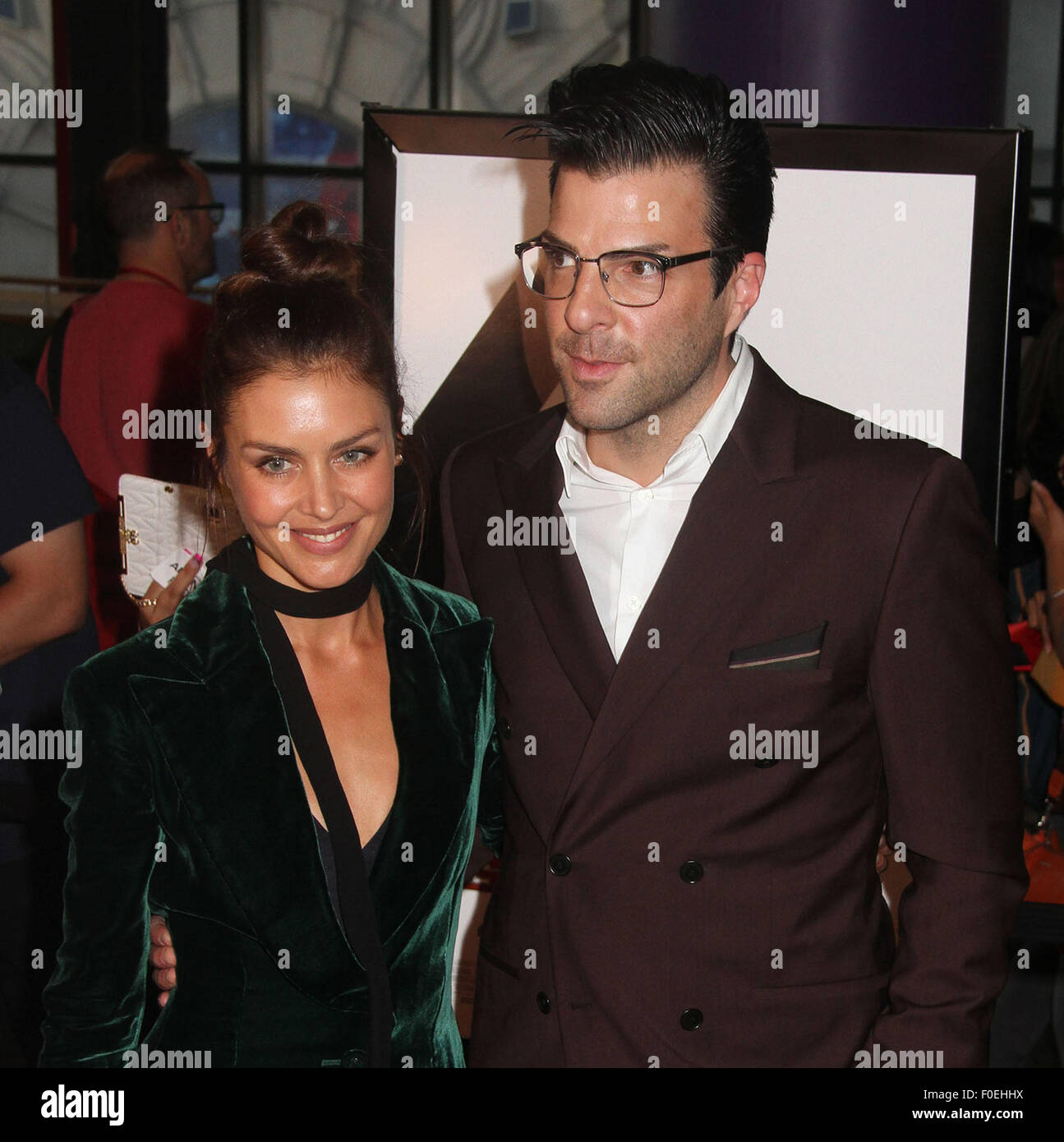 New York, New York, USA. 13th Aug, 2015. Actors HANNAH WARE and ZACHARY ...