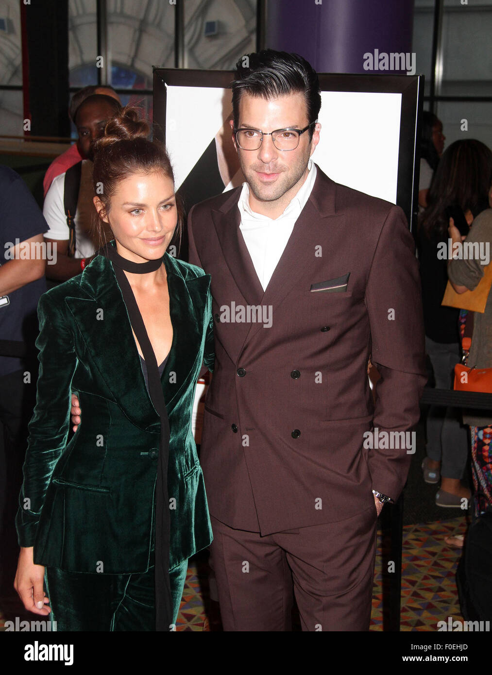 New York, New York, USA. 13th Aug, 2015. Actors HANNAH WARE and ZACHARY ...