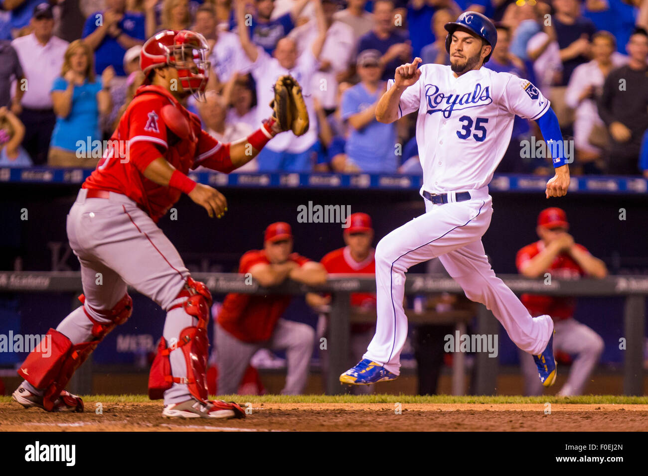Kansas City, Missouri, USA. 13th Aug, 2015. Eric Hosmer #35 of the ...