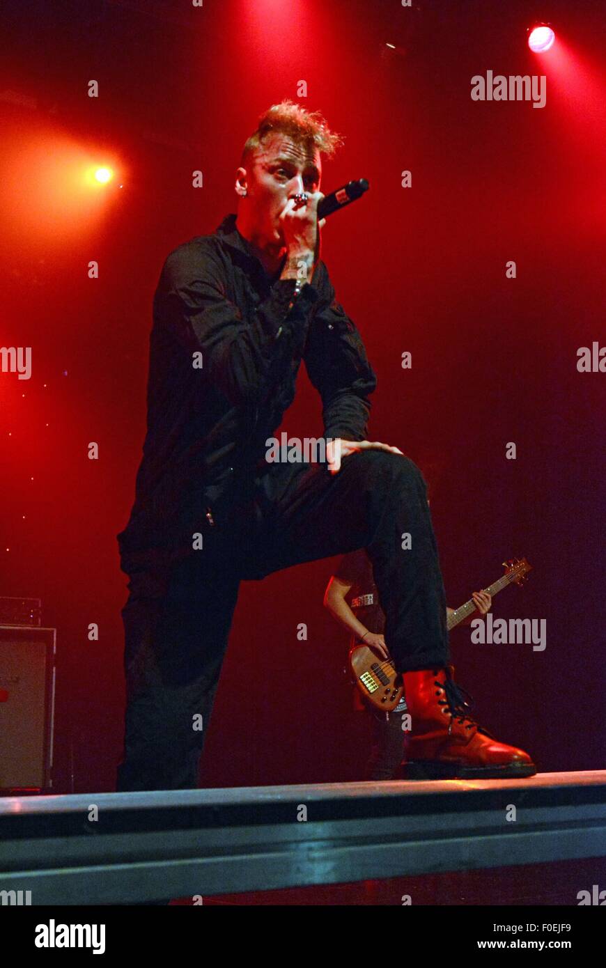 New York, NY, USA. 13th Aug, 2015. Machine Gun Kelly on stage for ...