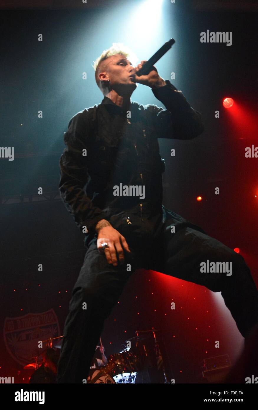 New York, NY, USA. 13th Aug, 2015. Machine Gun Kelly on stage for ...