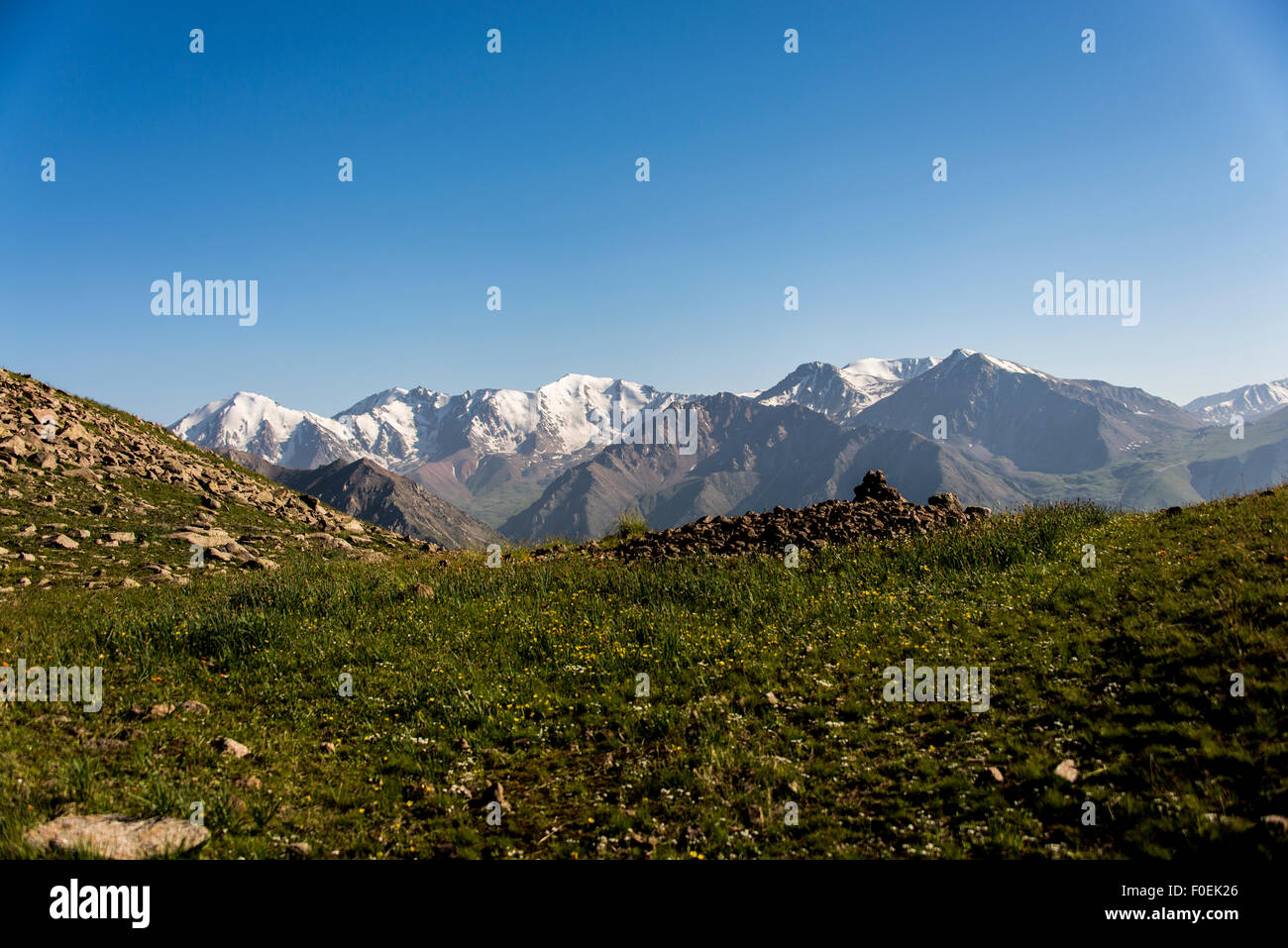 Summer mountain landscape in Almaty, Kazakhstan Stock Photo - Alamy