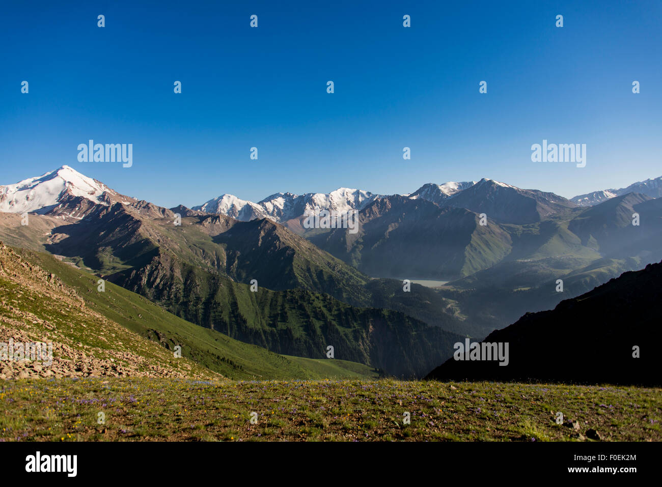 Summer mountain landscape in Almaty, Kazakhstan Stock Photo - Alamy
