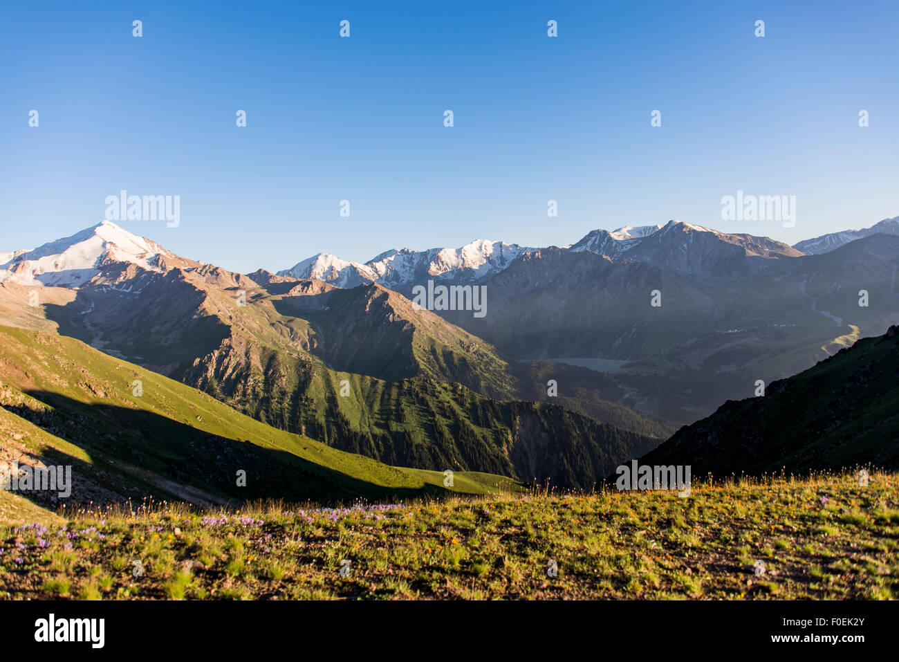 Summer mountain landscape in Almaty, Kazakhstan Stock Photo - Alamy