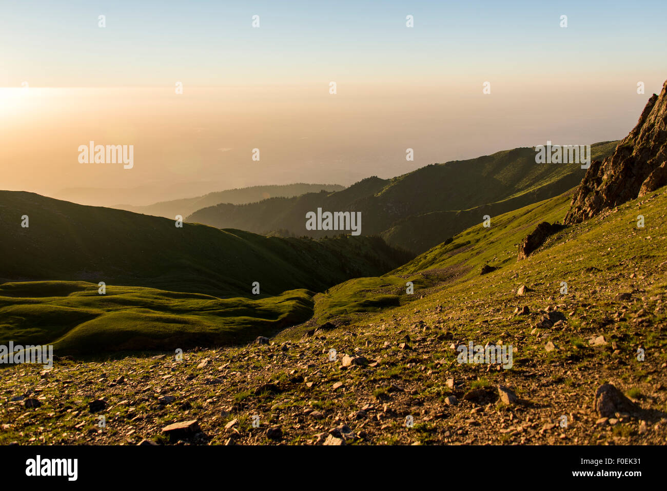 Summer mountain landscape in Almaty, Kazakhstan Stock Photo - Alamy