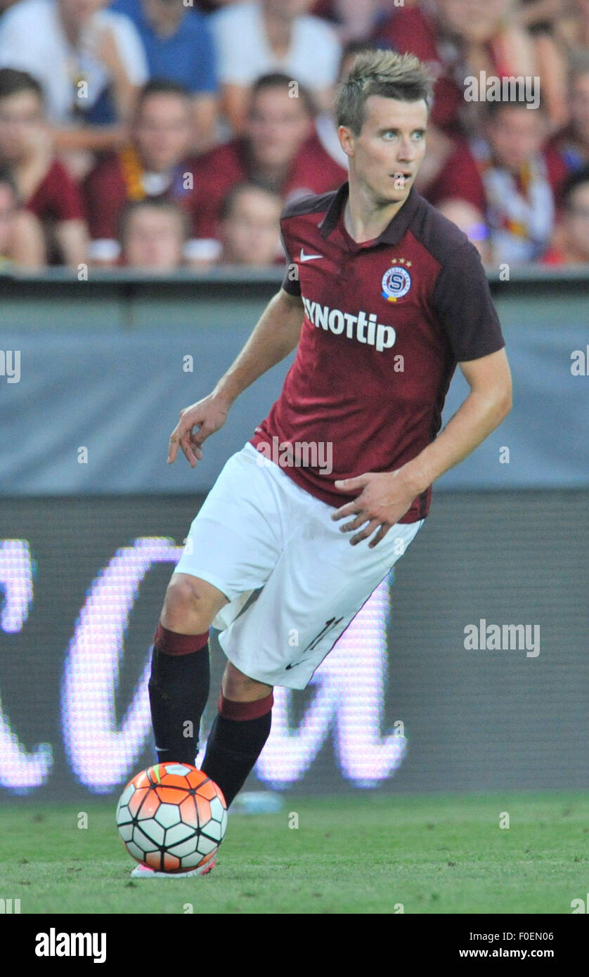 Lukas Marecek of AC Sparta in action during the third qualifying round ...