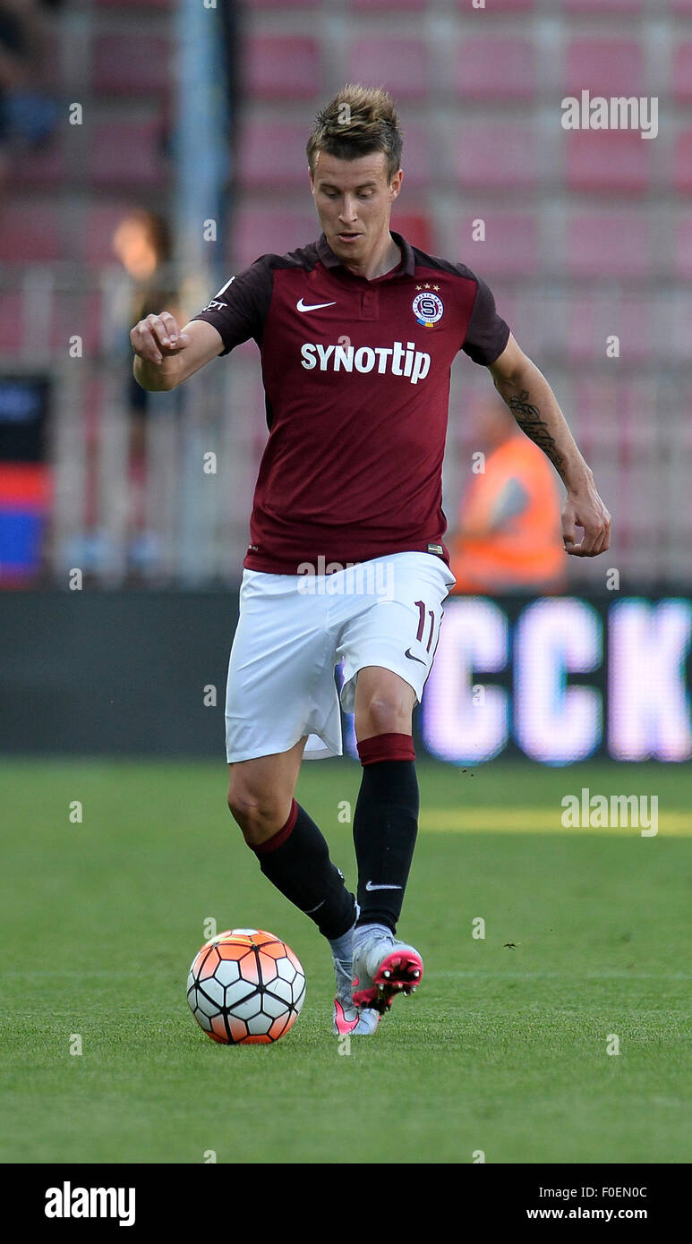 Lukas Marecek of AC Sparta in action during the third qualifying round ...
