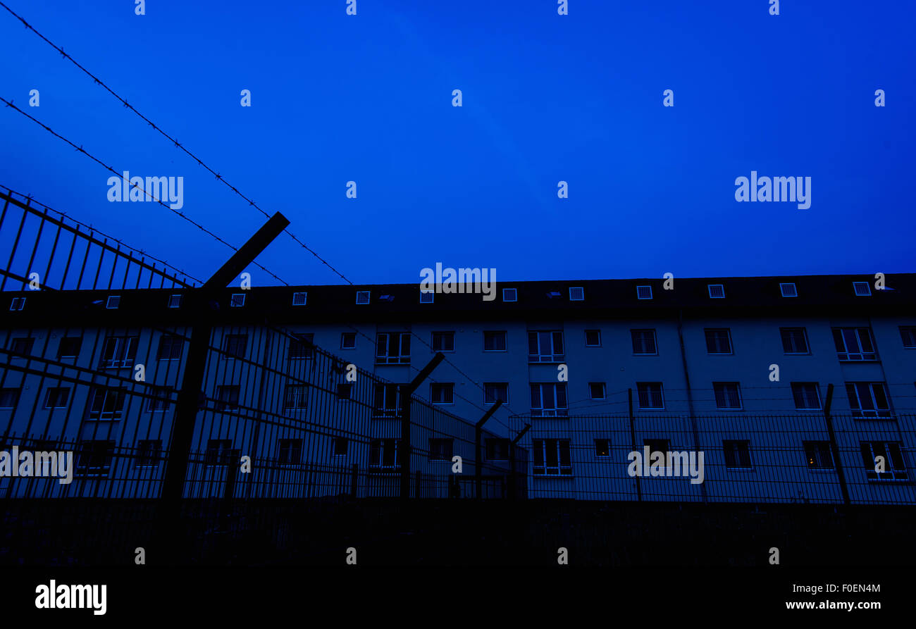 Bamberg, Germany. 13th Aug, 2015. A building of the former US military ...