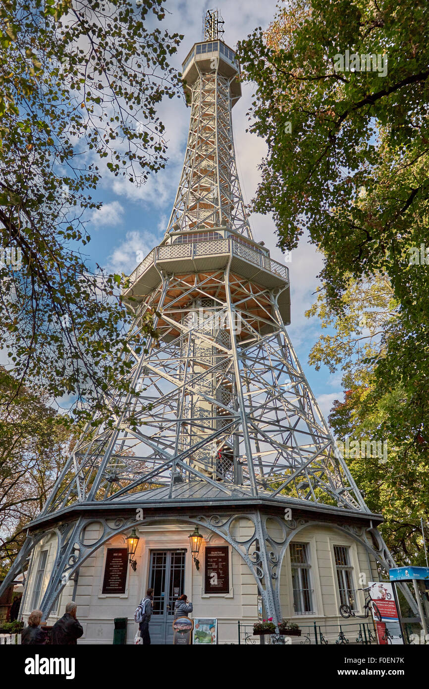 Petrin lookout tower, Prague, Czech Republic Stock Photo - Alamy