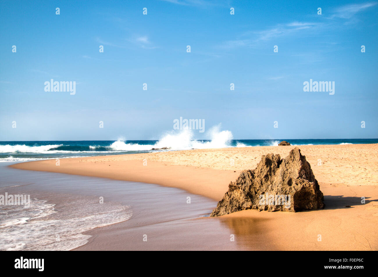 The beach of Ponta Do Ouro Stock Photo - Alamy