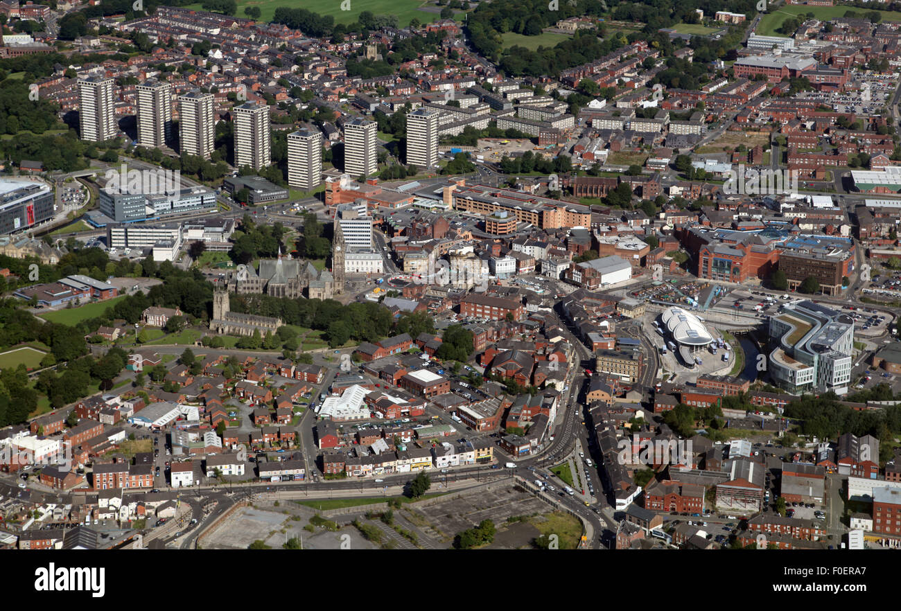 aerial view of Rochdale town centre, Lancashire, UK Stock Photo - Alamy