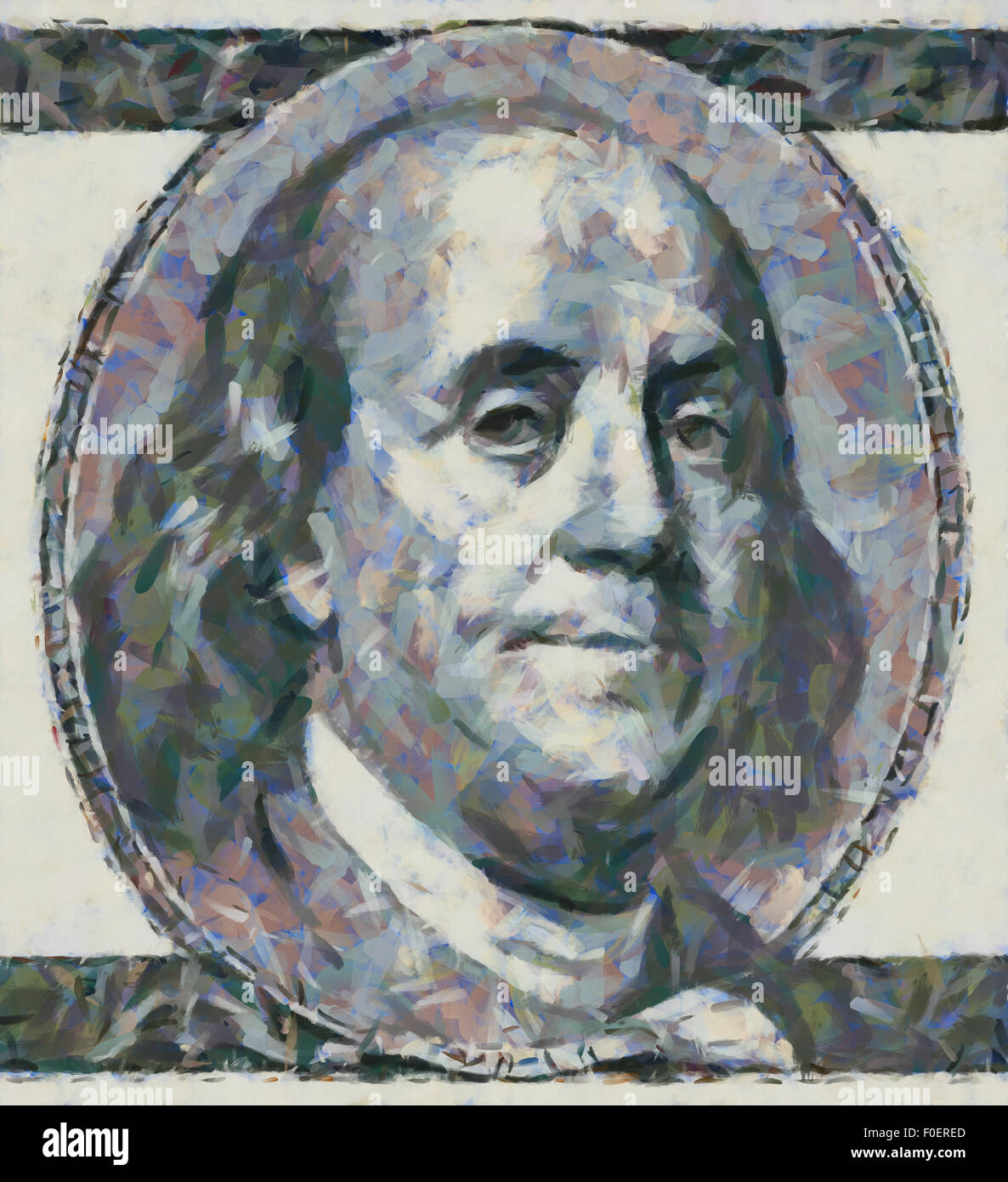 Portrait Benjamin Franklin (1706 - 1790), American politician, diplomat ...