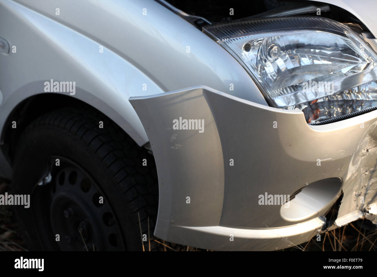 Car bumper damaged Stock Photo - Alamy