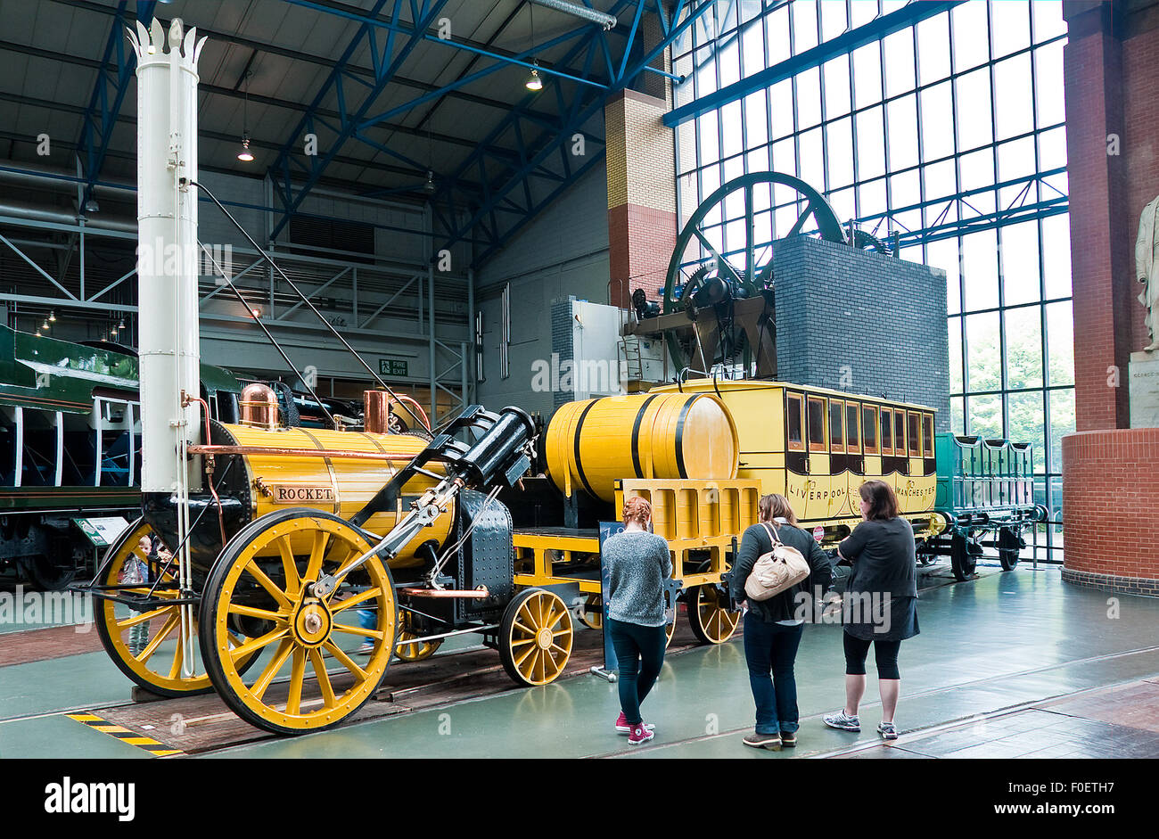 Working replica of Stephenson's Rocket and tender on display at the ...