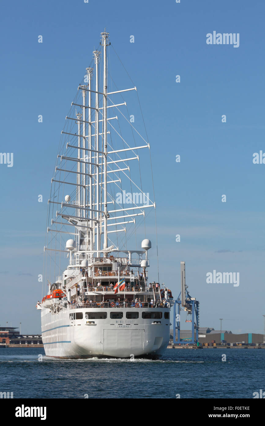The cruise ship MS WIND SURF departing from the Langelinie Quay in the ...