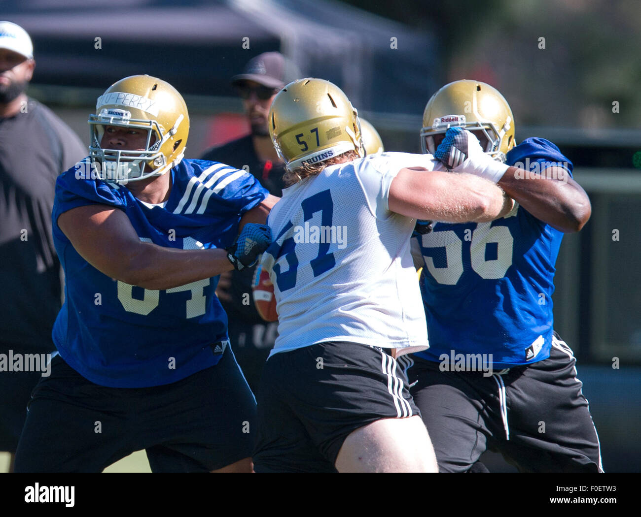 San Bernardino, CA. 10th Aug, 2015. UCLA freshmen center (64) Fred Ula ...