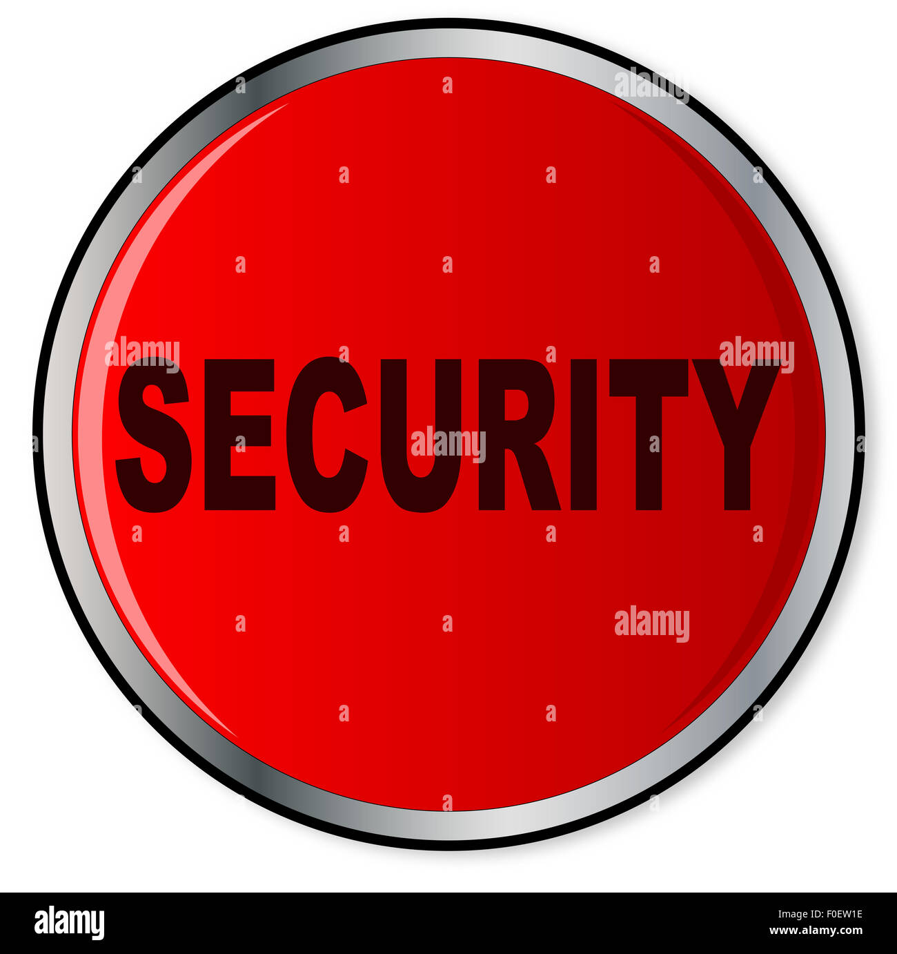 A large red security panic button over a white background Stock Photo ...